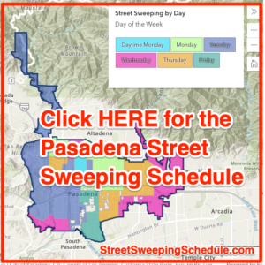 Pasadena Street Sweeping 2023 (Schedule, Map, Holidays, Ticket)